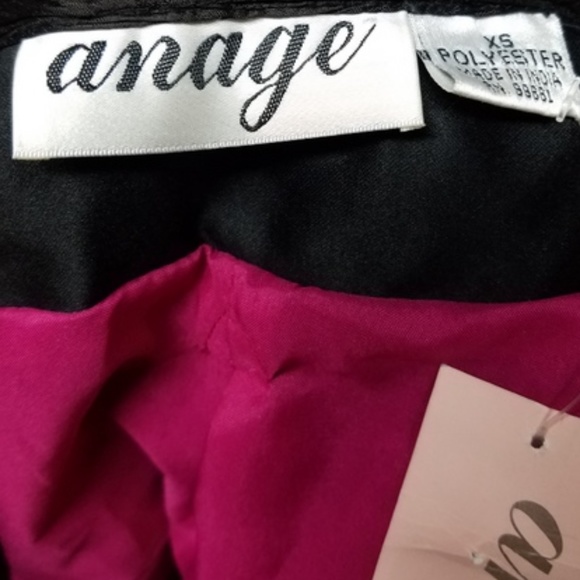Anage | Jackets & Coats | Anage Vintage Nwt Black Beaded Stitched ...